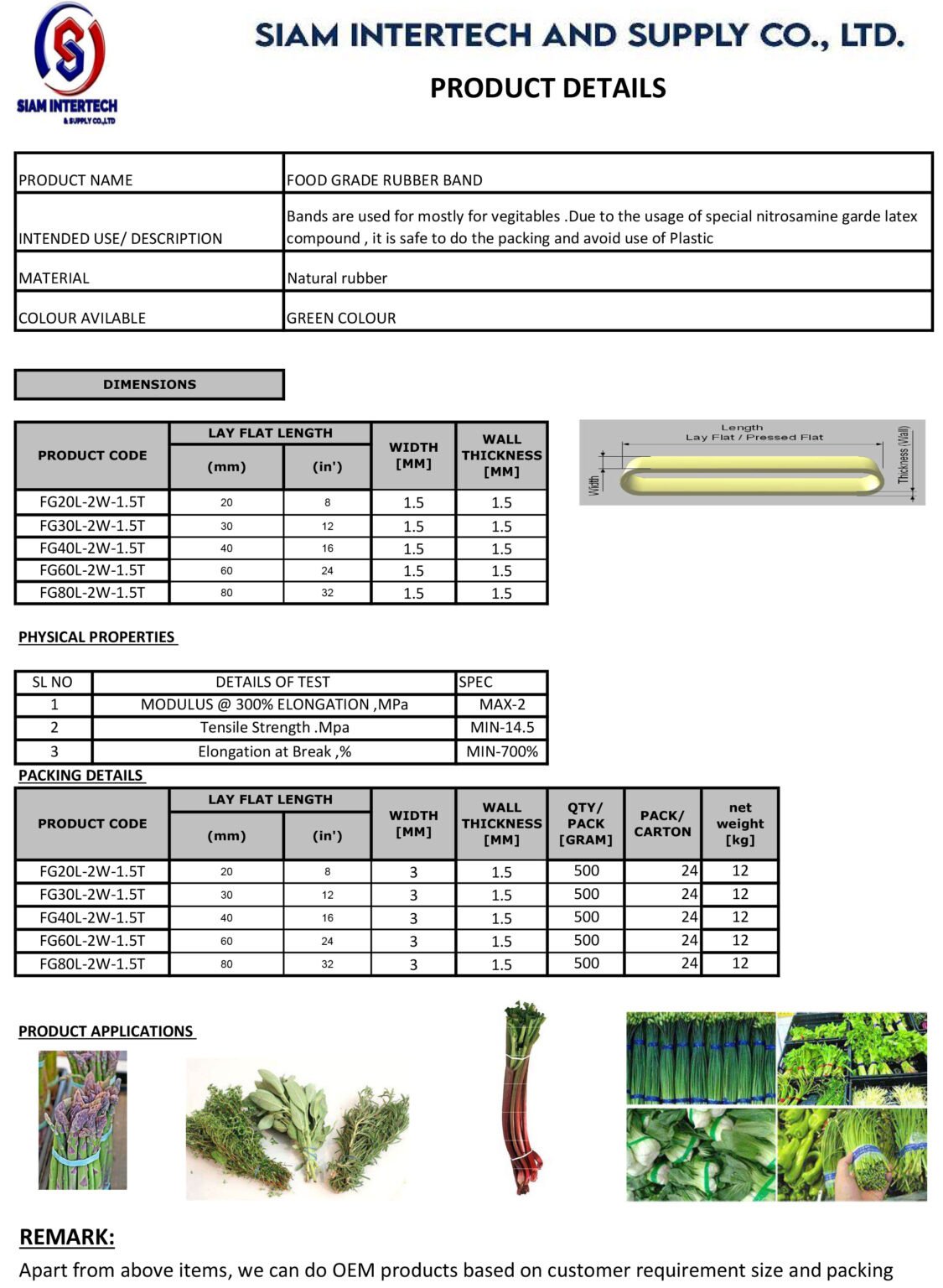Food Grade Rubber Band – Siam Intertech & Supply Co. Ltd