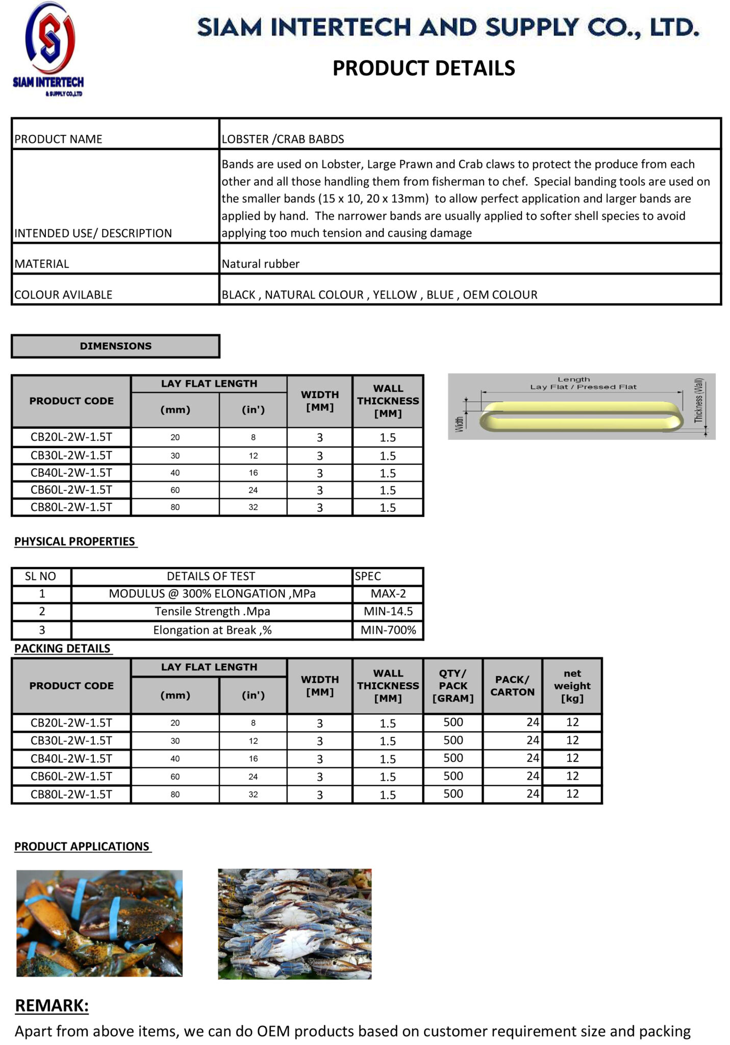 Lobster Band – Siam Intertech & Supply Co. Ltd